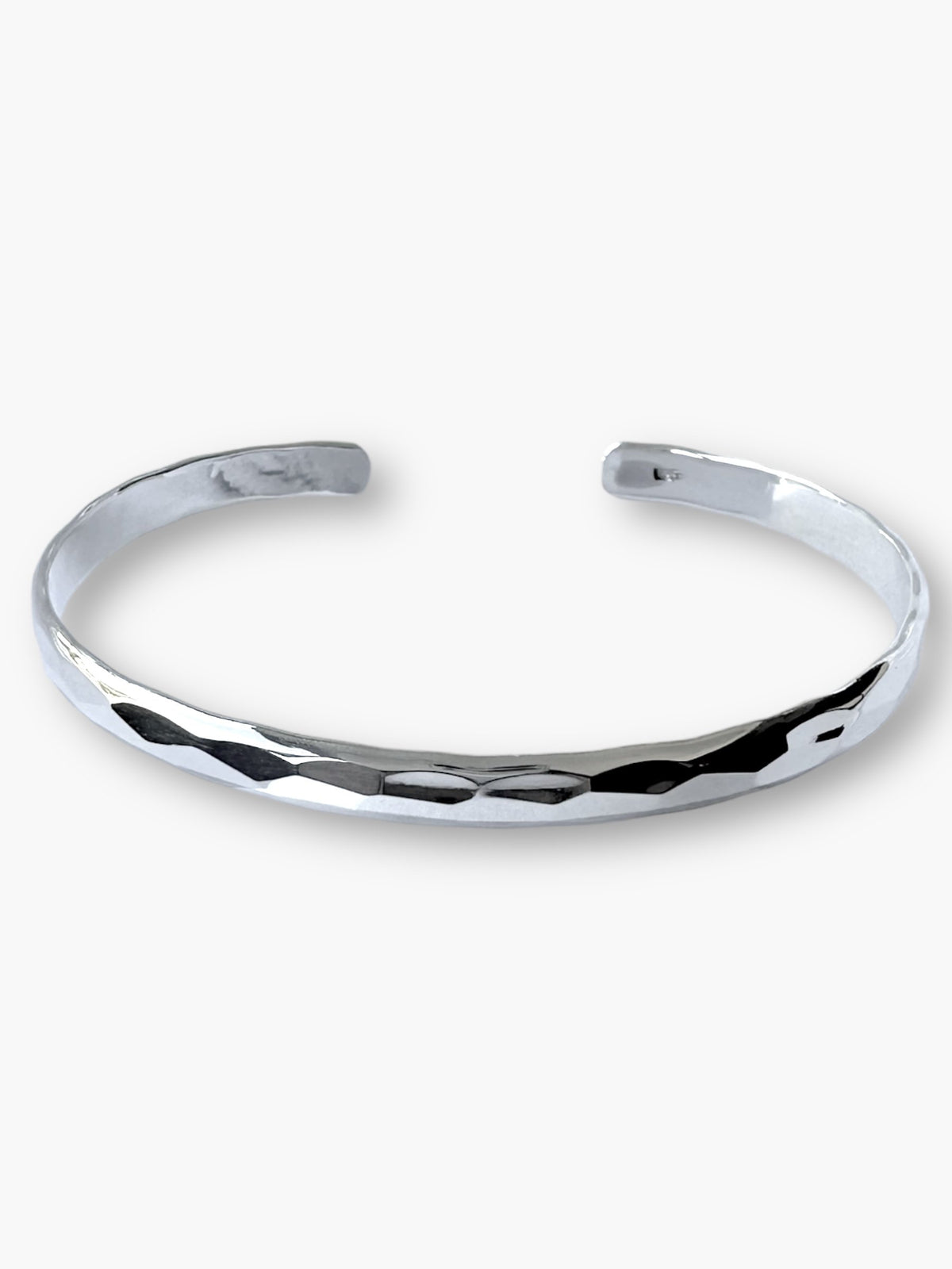 Silver- D Hammer Cuff | Petals Australia